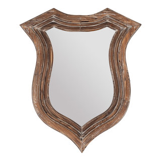 Distressed Fir Wood Trophy Mirror 2 - French Country - Wall Mirrors ...