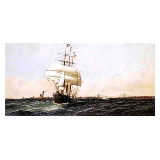 Antonio Jacobsen The "American" Leaving New York Harbor Wall Decal ...
