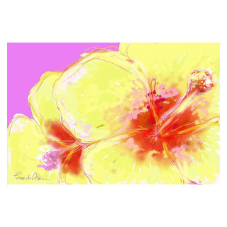 Marmont Hill, "Yellow Hibiscus" by Arthur Pina Painting Print on ...