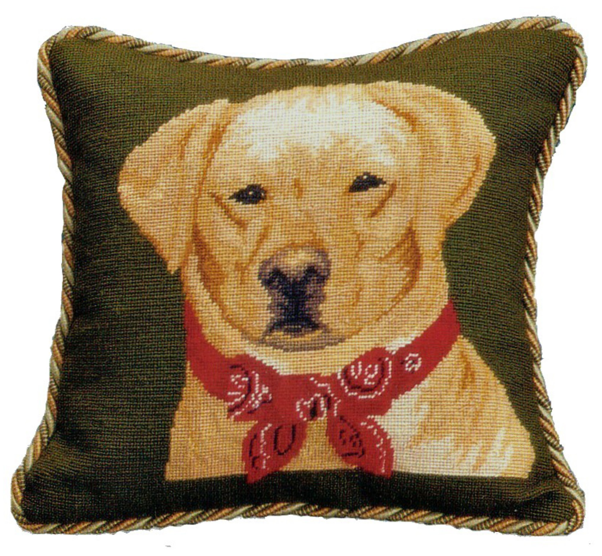 Labrador Petit Point Pillow - Contemporary - Decorative Pillows - by ...