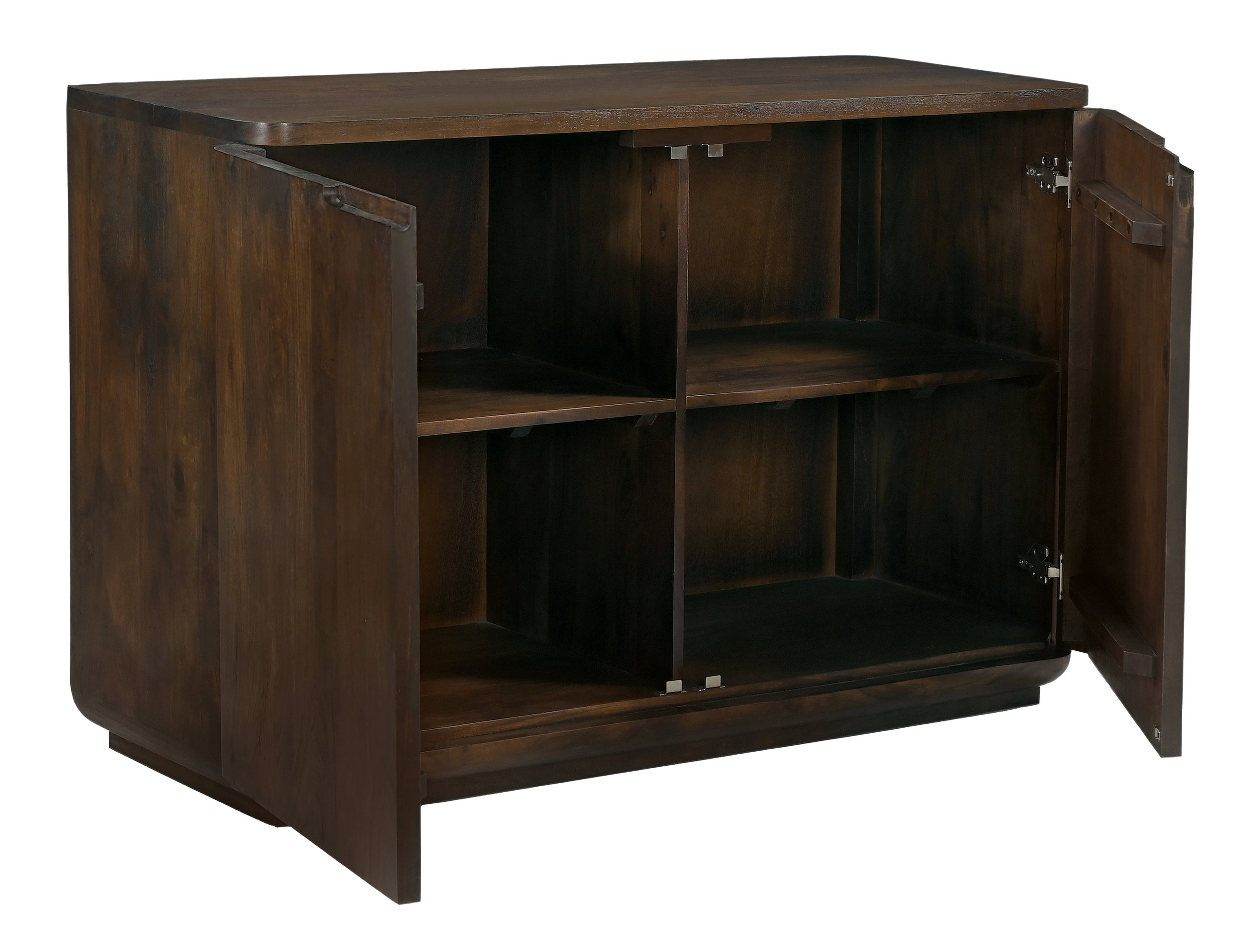 Bernard 2-Door Sideboard in Modern Barista Brown Finish on Acacia Solid ...