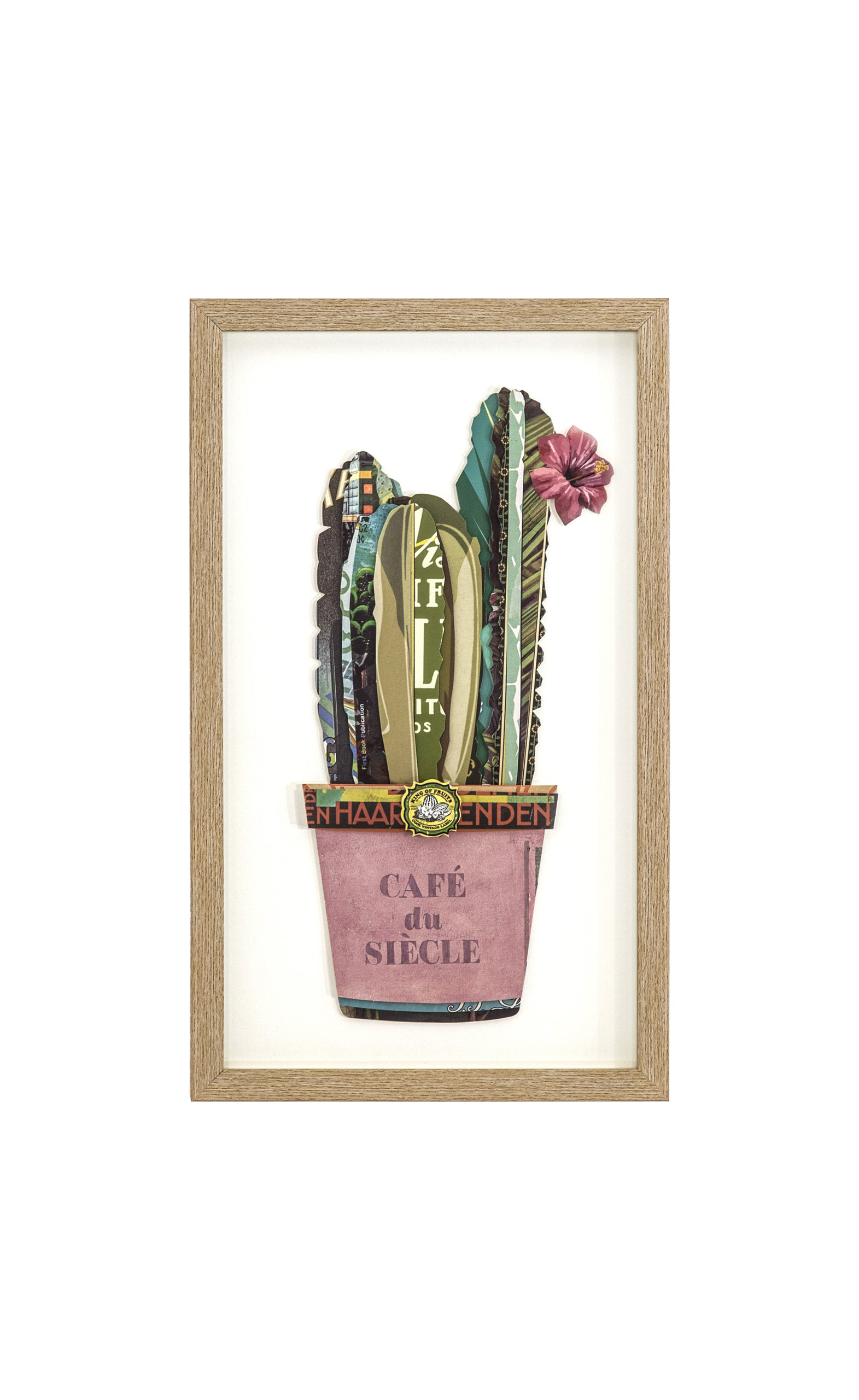 Cactus Collage II - Southwestern - Mixed Media Art - by Homesquare | Houzz