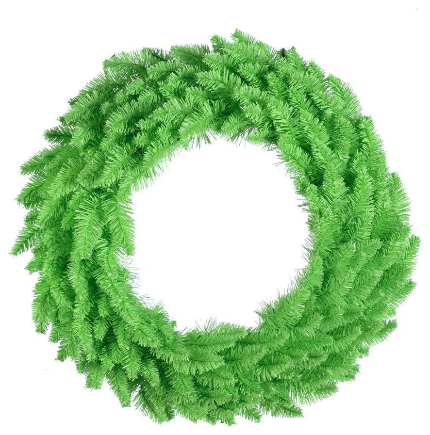 Vickerman 36" Wreath, Dura-Lit 100 Orange 320 Tips, Orange ...