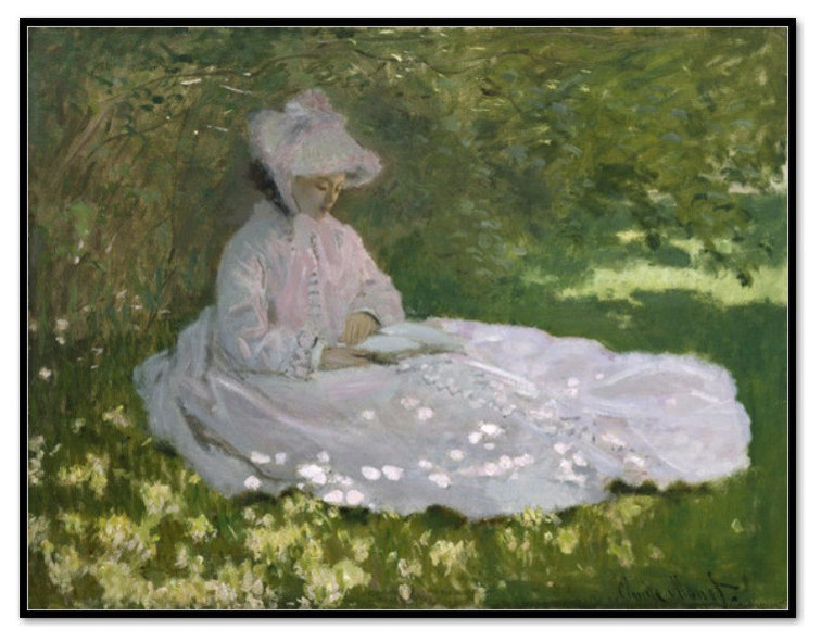 "Springtime" by Claude Monet Artblock, Large - Traditional - Prints And ...