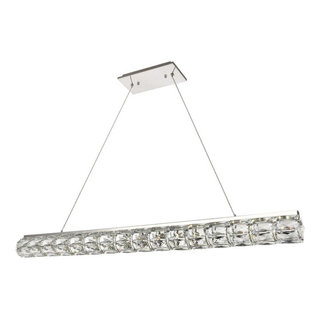 Malta Integrated LED chip-light Chrome Chandelier Clear - Contemporary ...