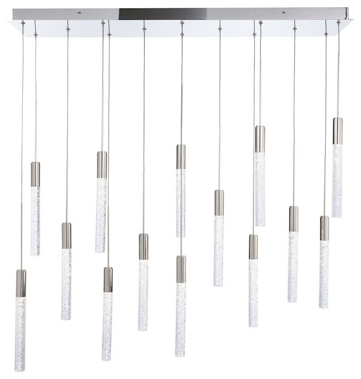 Modern Forms Magic 14-Light 40" LED Linear Pendant/3000K, Nickel ...