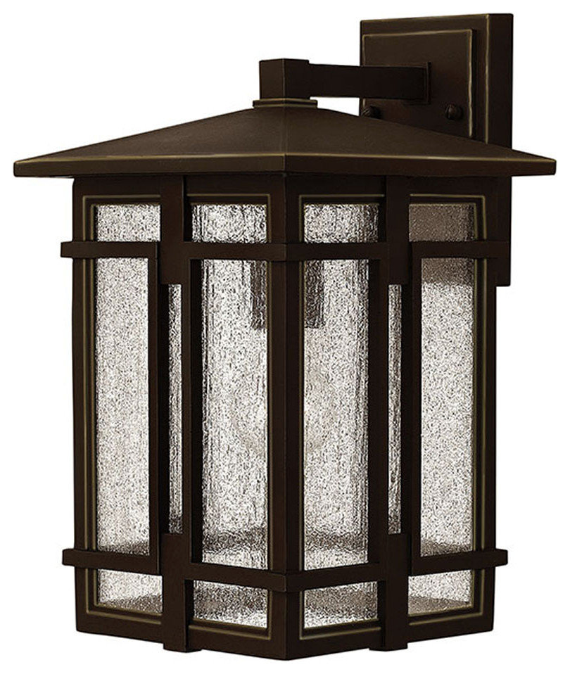 Hinkley 1964OZ Medium Wall Mount Lantern, Dark Bronze, Light Bronze - Craftsman - Outdoor Wall ...