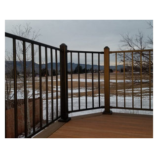 Fortress Fe26 Powder-Coated Steel Deck Railing - Contemporary - Deck ...