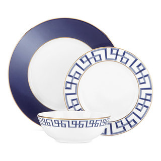 Lenox Gluckstein Darius Gold 3-Piece China Set - Contemporary ...