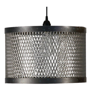 Alton Cage Light, 15"x10", Black - Industrial - Pendant Lighting - by ...