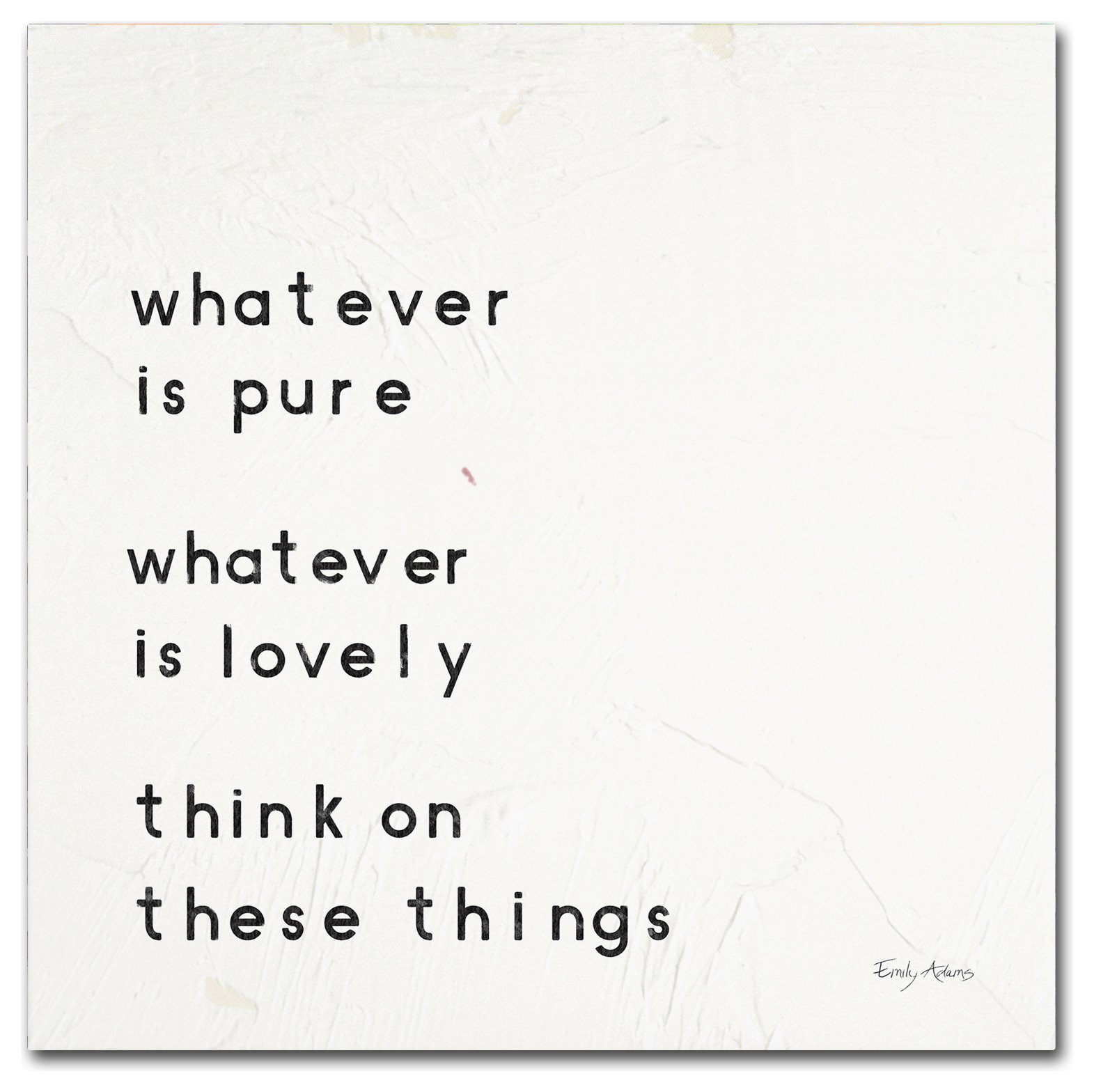 Emily Adams 'Words of Encouragement IV' Canvas Art, 14"x14 ...