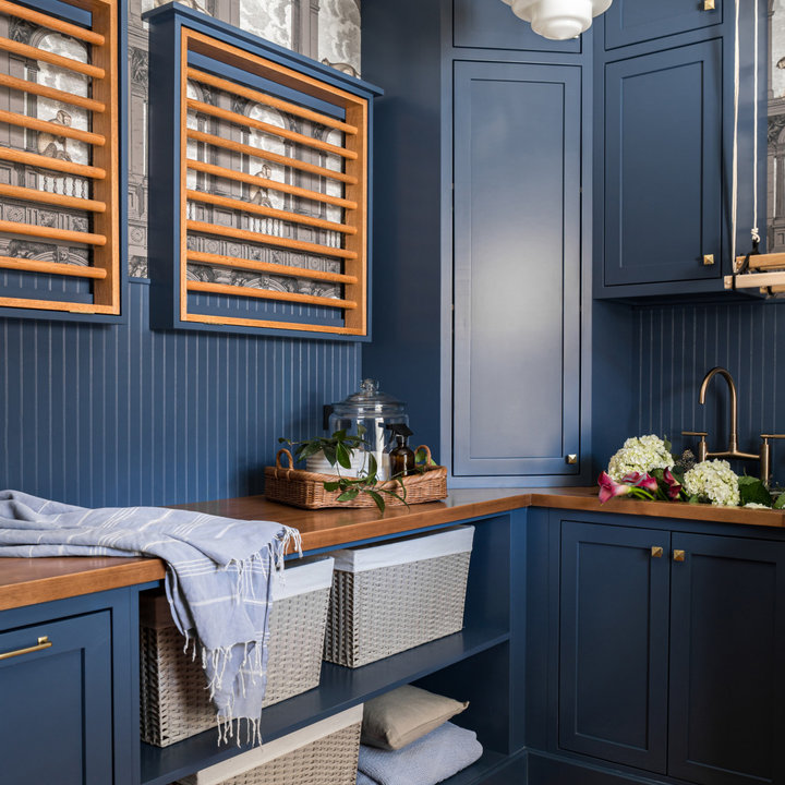 75 Beautiful Utility Room with Wallpapered Walls Ideas and Designs ...