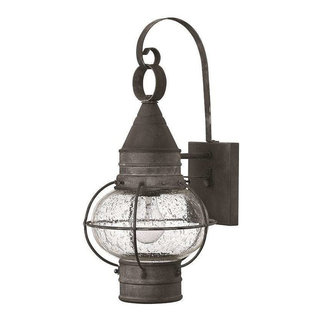 Outdoor Cape Cod 1-Light, Aged Zinc - Transitional - Outdoor Wall ...