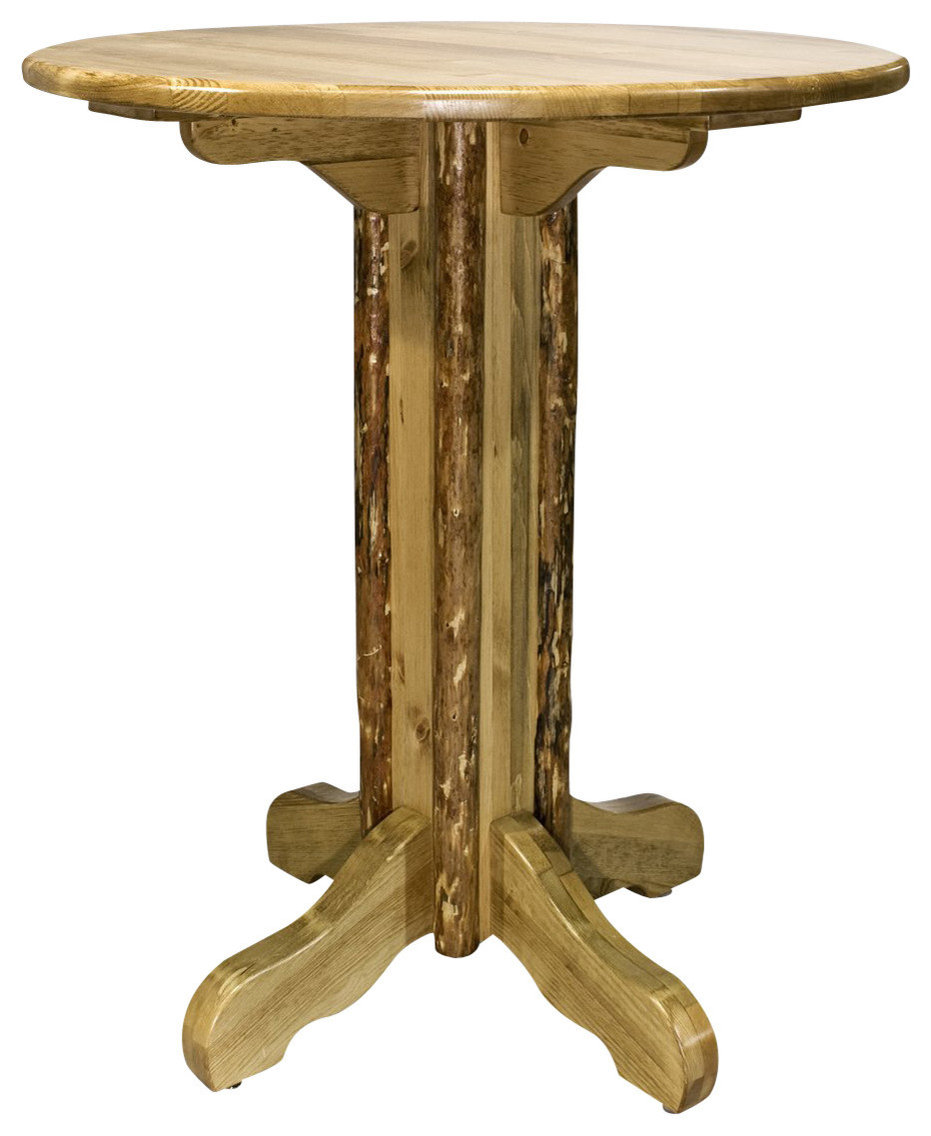 Montana Log Collection Wood Pub Table In Stain And Lacquer MWGCPTT ...