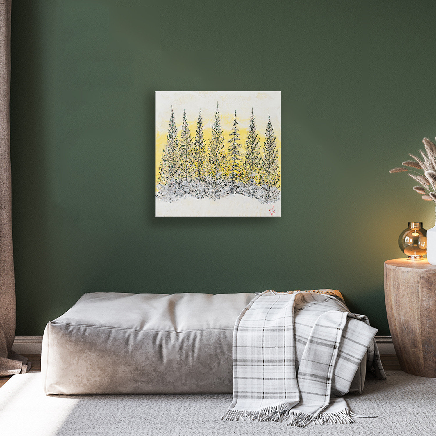 Monoscape XLIV Wrapped Canvas Wall Art by Karen Biery, 30"x30" - Rustic ...