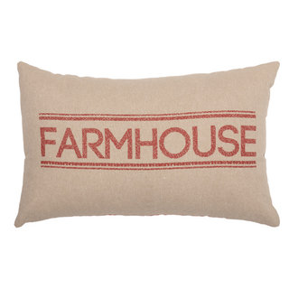 Sawyer Mill Red Farmhouse Pillow, 14x22 - Farmhouse - Decorative ...