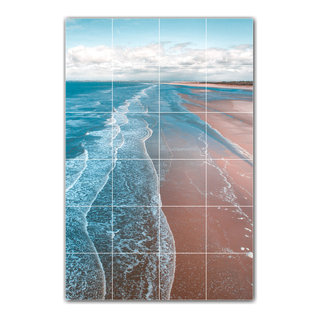 Beach Ceramic Tile Wall Mural HZ500066, 24" Wide x 36" High - Beach ...