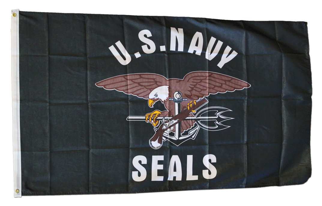 Navy Seals, 3'x5' Polyester Flag - Traditional - Flags And Flagpoles ...