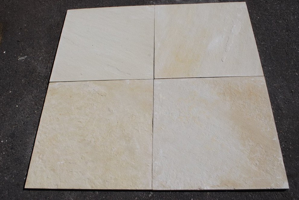 Jade White Sandstone Tiles, Natural Cleft Face, Gauged Back Finish, 24 ...