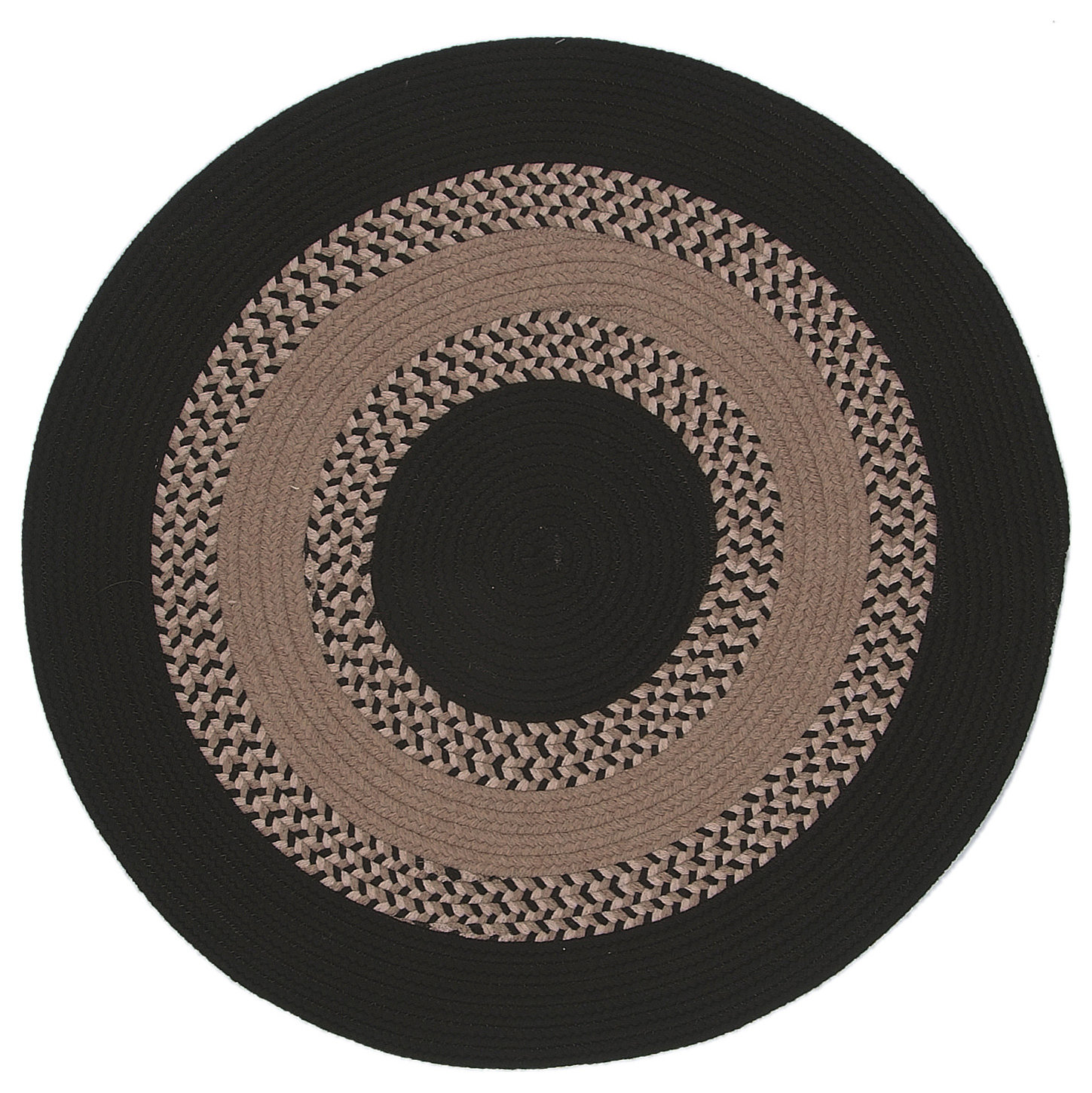 Colonial Mills Corsair Banded Round Braided Rug, 14x14 - Contemporary ...