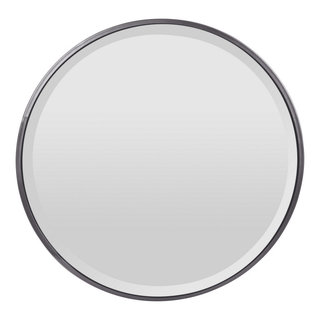 Plutus Brands Wall Mirror, Gun Metal, Silver Metal - Wall Mirrors - by ...
