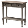 Ginny French Provincial Gray Finish 1-Drawer Wood Console Table - Traditional - Console Tables ...