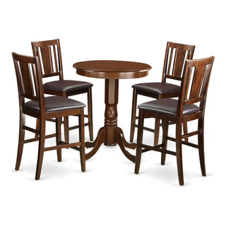 3 Pc Pub Table Set - High Table And 2 Kitchen Bar Stool - Traditional ...