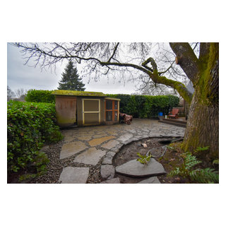 Flagstone Pad Installation - Landscape - Portland - by Prestige ...