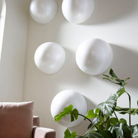 Sphere-In-Half, Pearl White, 11x6x11"h - Contemporary - Wall Accents ...