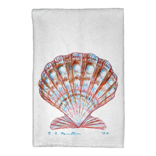 Scallop Shell Kitchen Towel - Two Sets of Two (4 Total), 16 inches x 25 ...