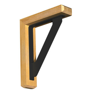 Traditional Craftsman Ironcrest Bracket, 4"x16"x19"/Single Brace ...