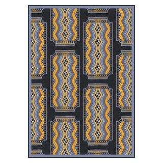 Any Day Matinee, Theater Area Rug, Deco Ticket, 10'9"X13'2", Charcoal ...