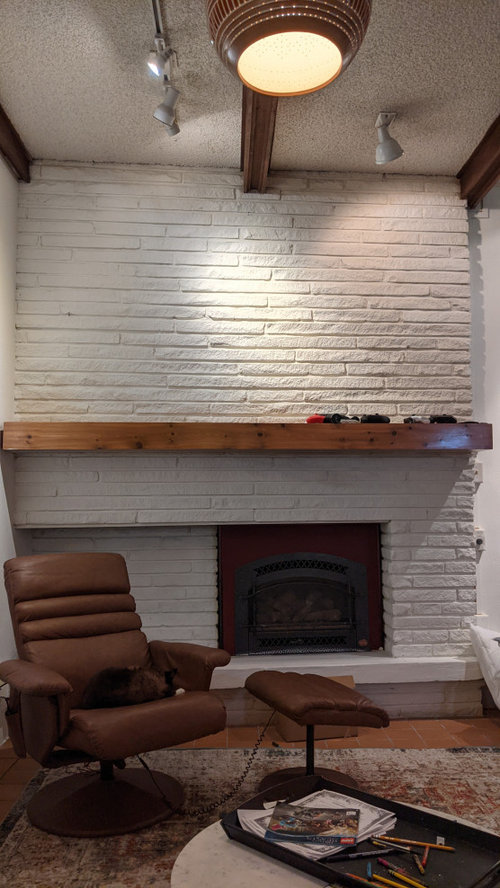 Offset fireplace decor