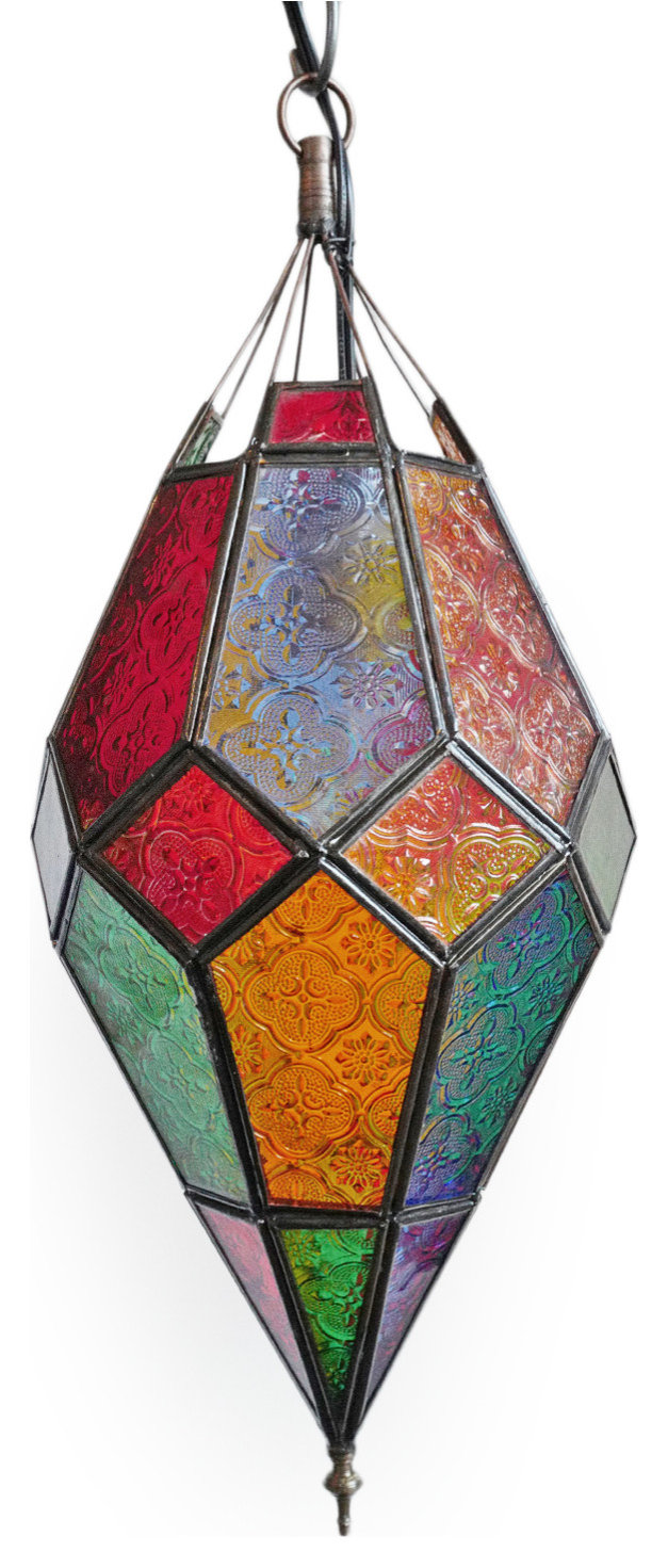Colorful Prism Glass Pendant - Mediterranean - Pendant Lighting - by ...