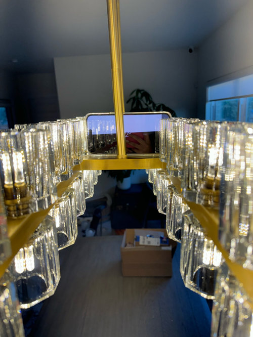 how to fix crooked chandelier….Help