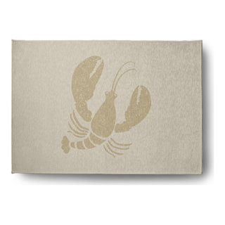 2' x 3' Lobster Nautical Indoor/Outdoor Rug, Dusty Smoke, 5' x 7 ...