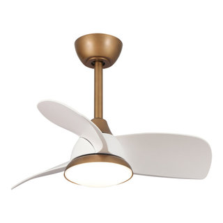 28 in. Modern Integrated LED Indoor Ceiling Fan with Remote Control and ...