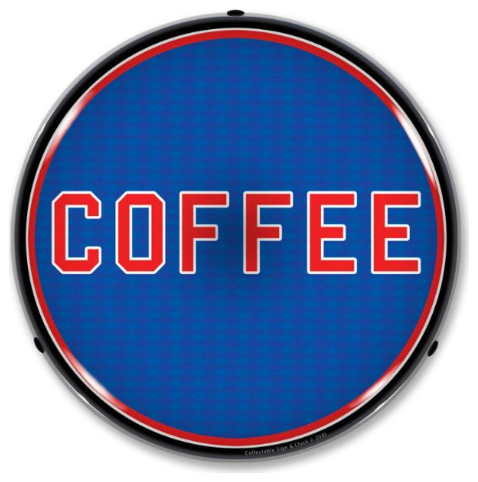 2009S1096 Coffee Led Lighted Sign - Contemporary - Wall Clocks - by ...