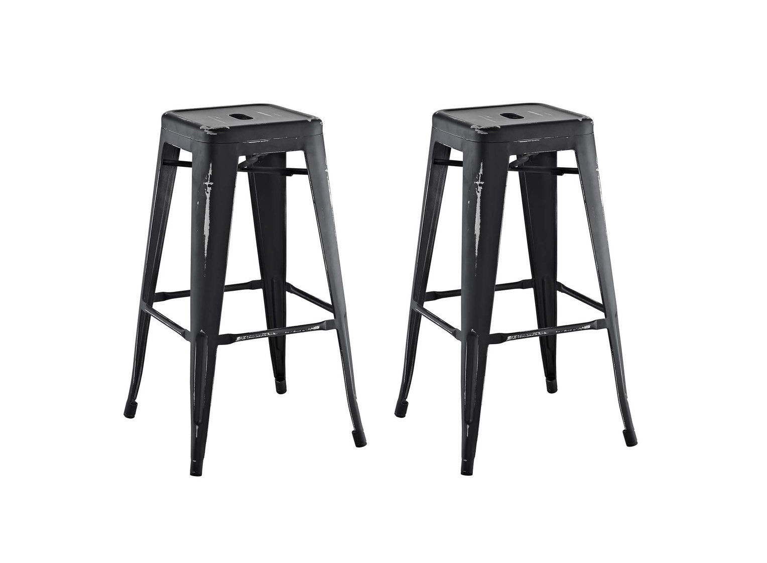 Promenade Bar Stool Set of 2 - Industrial - Bar Stools And Counter Stools - by Decor Savings | Houzz