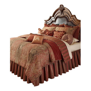 Woodside Park Comforter Set - Maroon - Mediterranean - Comforters And ...