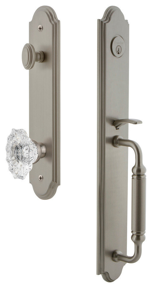 Arc 1-Piece Handleset, C Grip and Biarritz Knob, 2.375" Backset ...