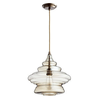 Quorum 1-Light Pendant, Chrome With Clear - Transitional - Pendant ...