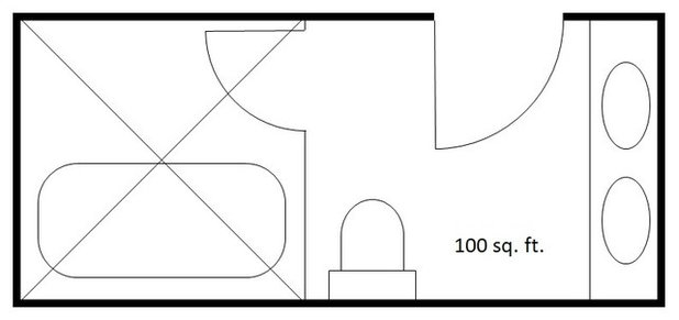 How to Lay Out a 100-Square-Foot Bathroom