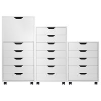 Halifax 3-Pc Multi-Drawer Storage Cabinet Set, White - Transitional ...