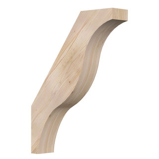 4"Wx6"Dx6"H Balboa Rough Sawn Brace, Western Red Cedar, 26"Dx34"H ...