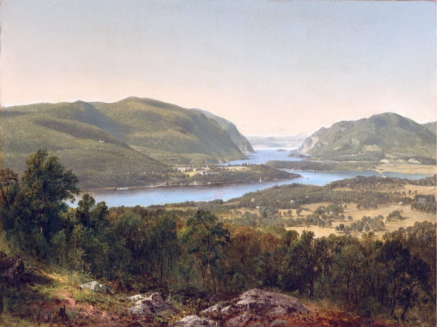 Tile Mural, View From Garrison West Point New York By David Johnson ...