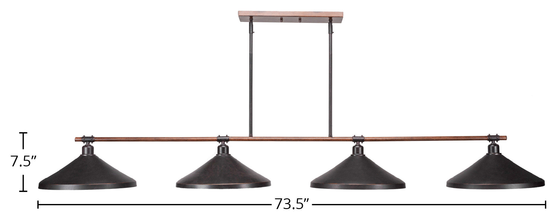 Blacksmith 4-Light Bar With Dark Granite Finish - Industrial - Kitchen ...