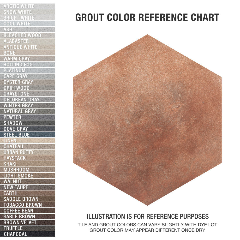 Americana Boston North Hex Porcelain Floor and Wall Tile, 14"x16 ...