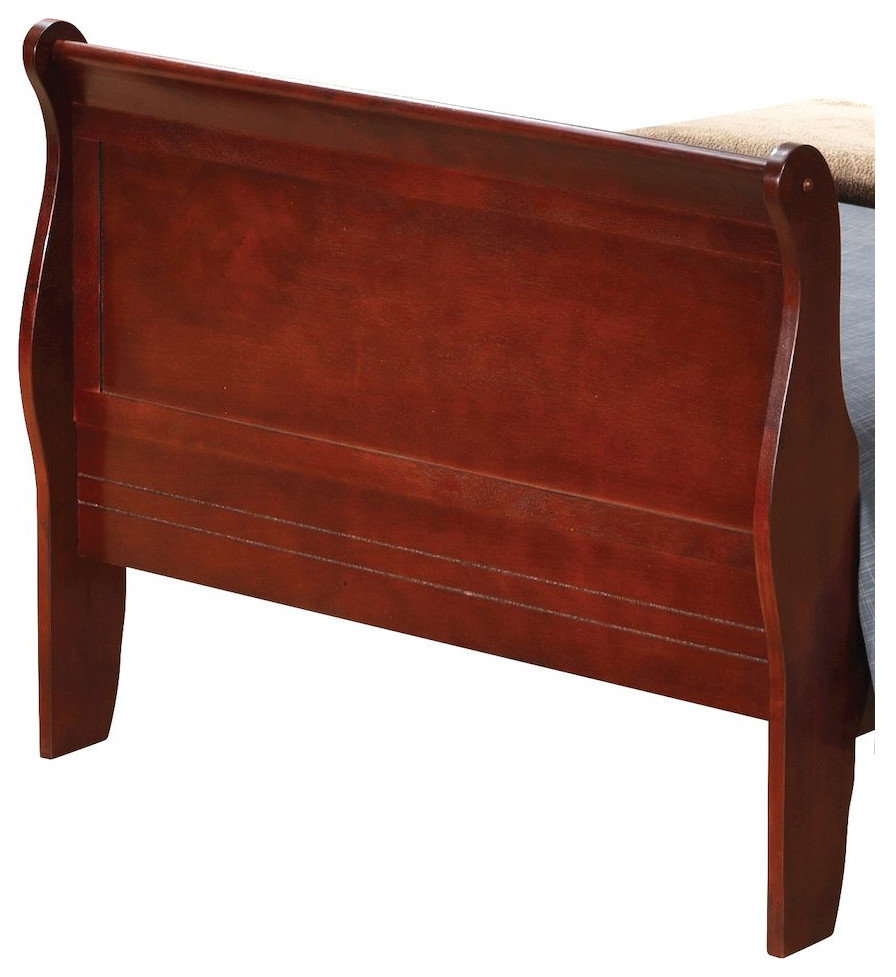 Glory Furniture Louis Phillipe Twin Bed in Cherry Color - Contemporary ...