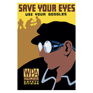 Save Your Eyes - Use Your Goggles Print, 20" x 30" - Contemporary ...